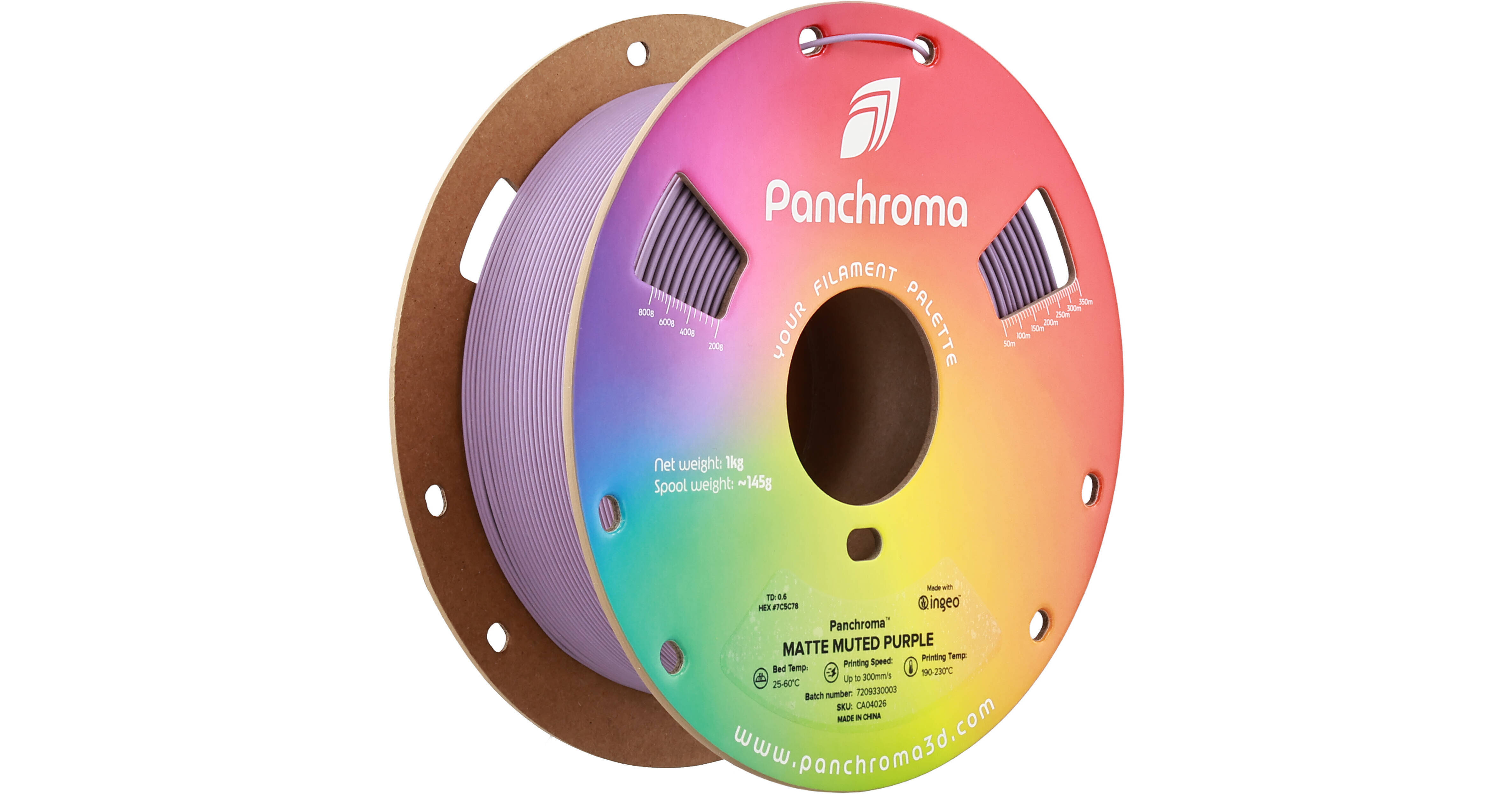 Polymaker Panchroma Matte PLA Filament (1kg, Muted Purple)
