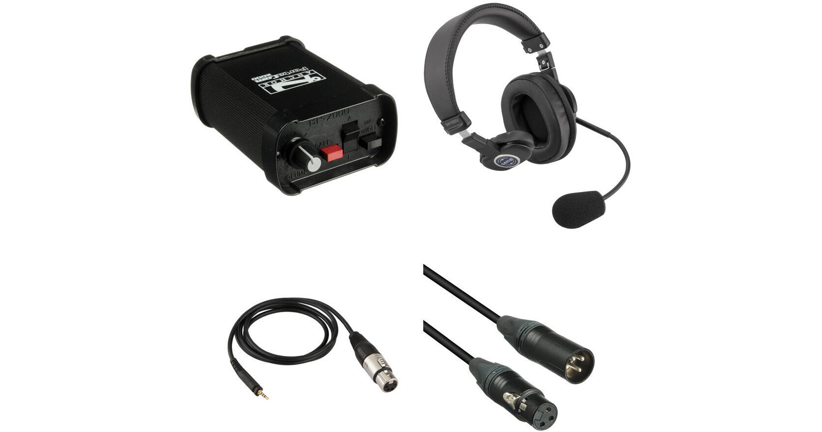 PortaCom Single-Ear Headset 2-Way Communications Kit B&H Photo