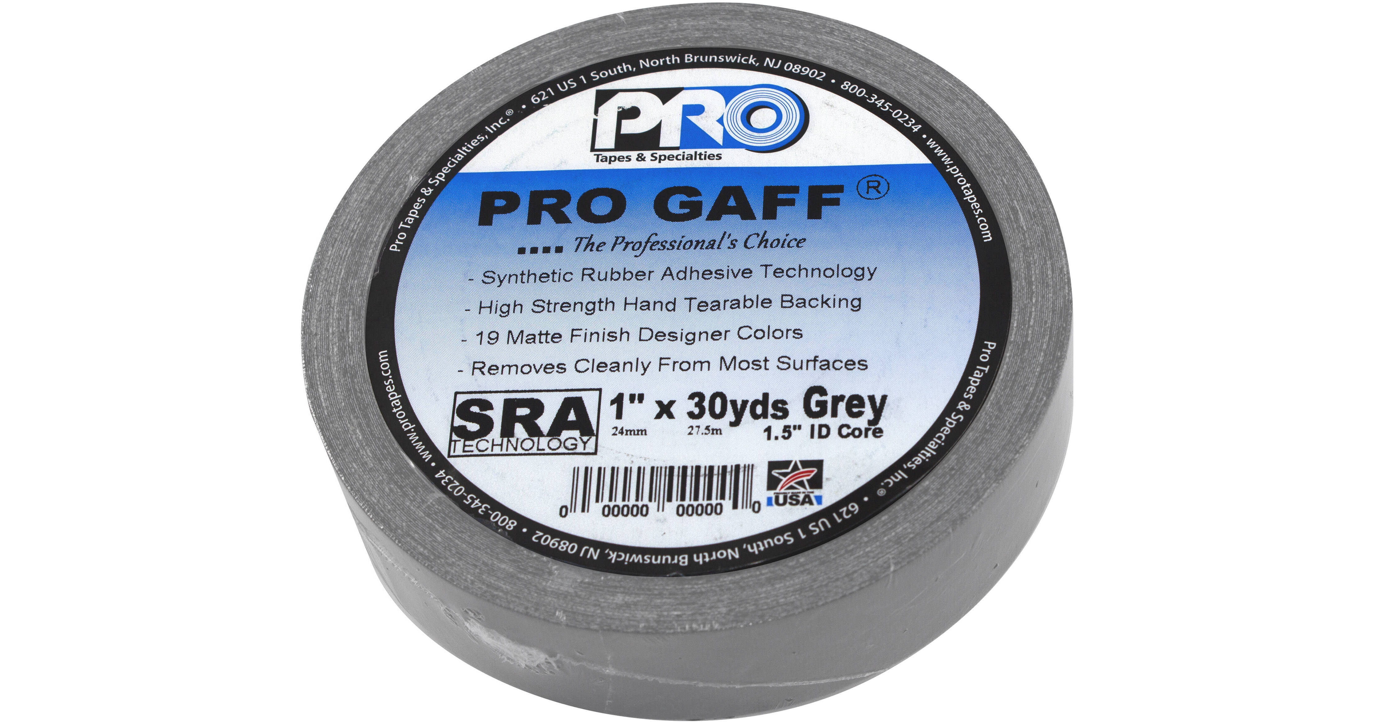 ProTapes Pro Gaff Matte Cloth Tape 001UPCG130MGRY112 B&H Photo