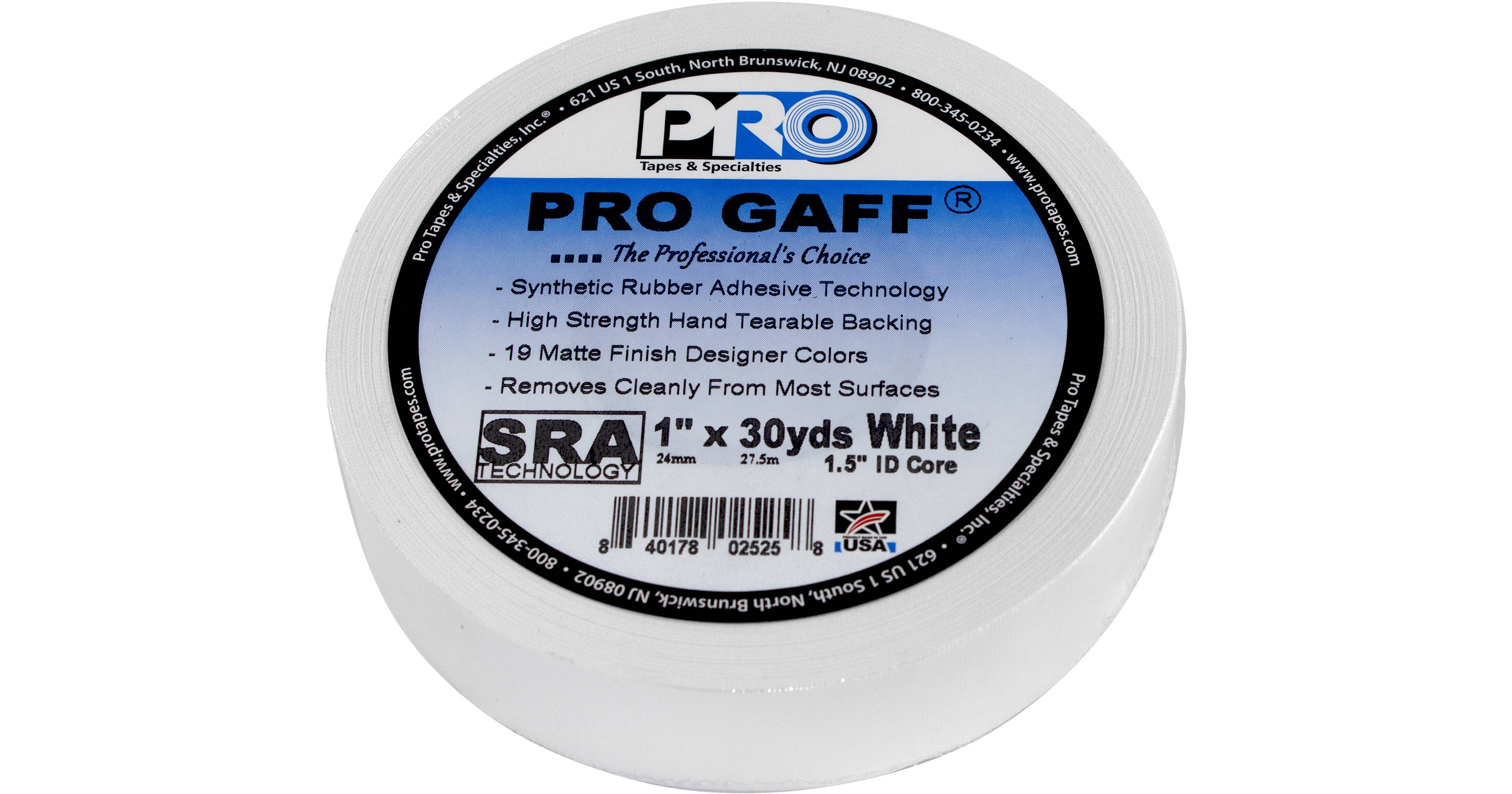 ProTapes Pro Gaff Matte Cloth Tape 001UPCG130MWHT112 B&H Photo