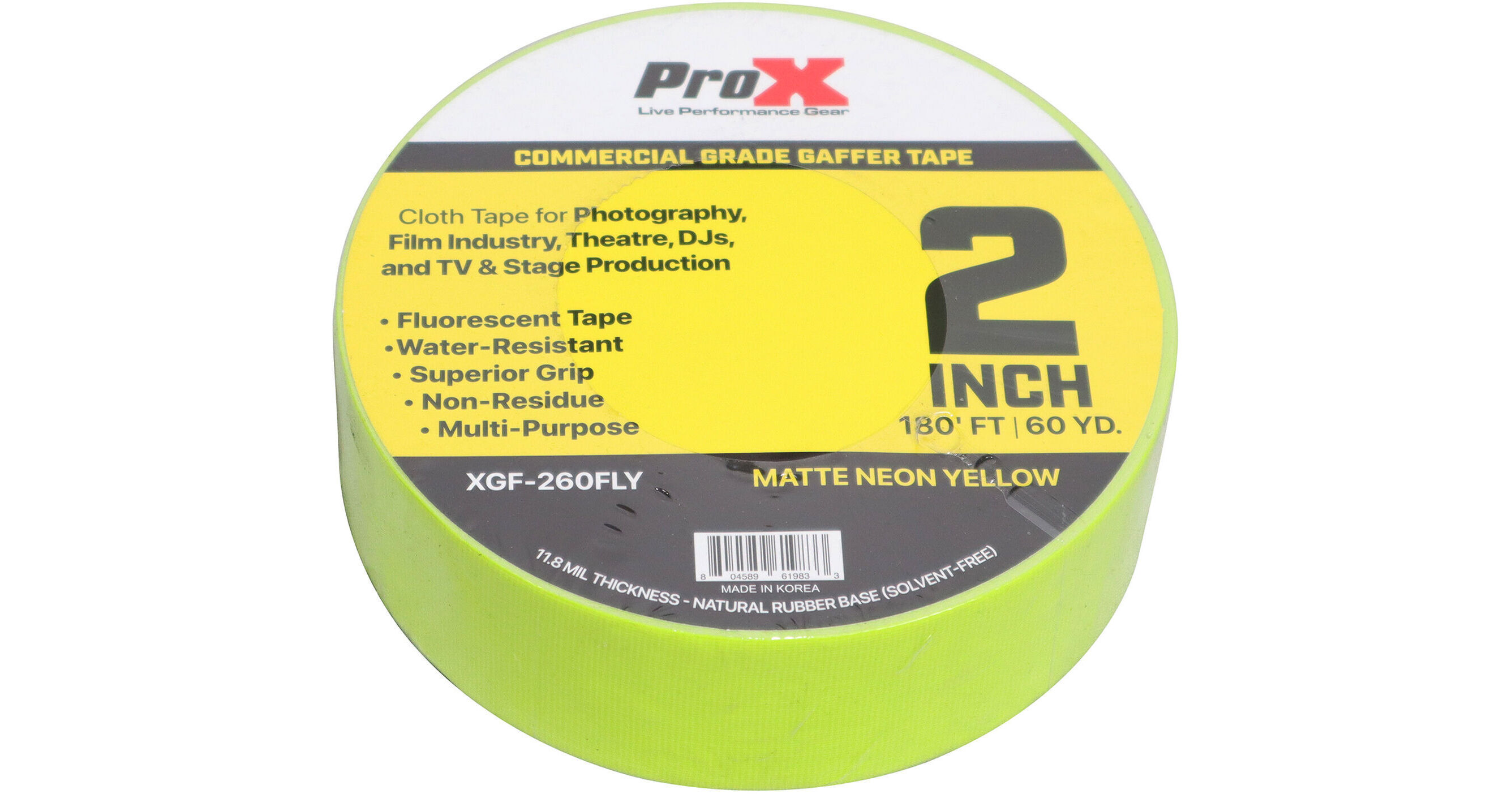 ProX Commercial-Grade Gaffer Tape (2" x 60 yd, Fluorescent
