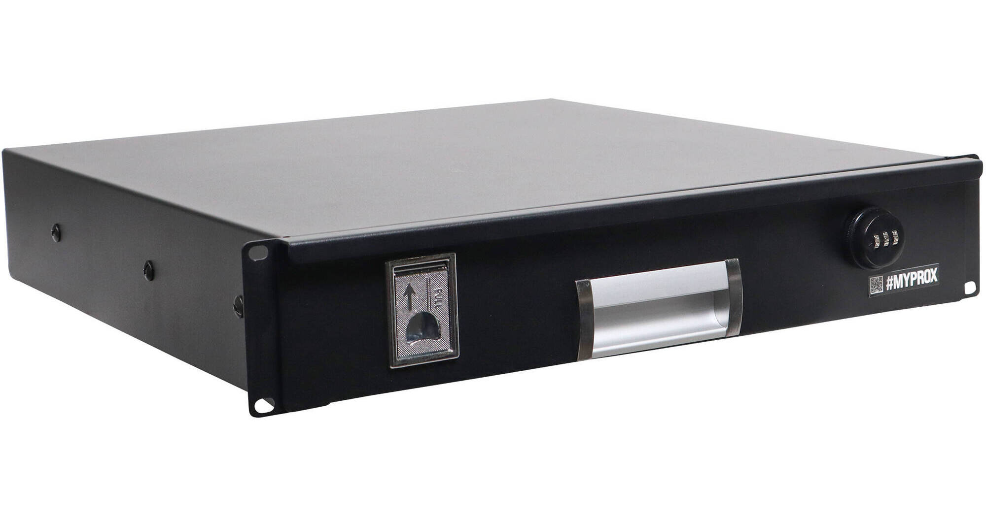 ProX Metal Rack Drawer with Mic Foam (2 RU, Black) T-2RD-18 WMF
