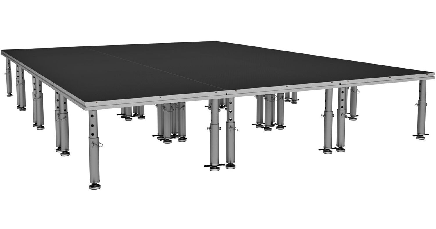 ProX StageOne 16 x 12' Portable Stage with 16 to XSU-12X16 PKG