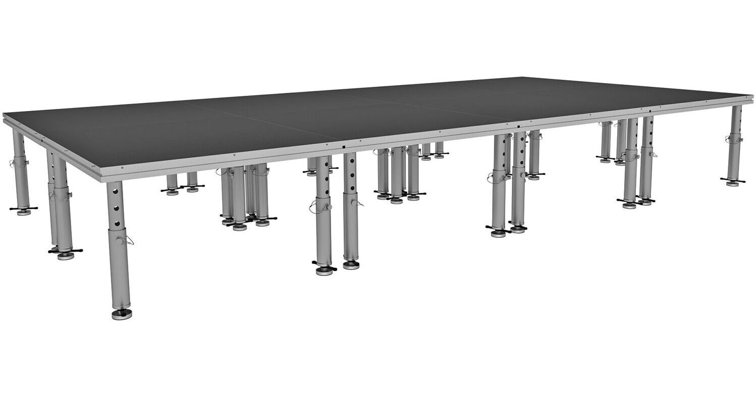 ProX StageOne 16 x 8' Portable Stage with 16 to 22" XSU-8X16 PKG