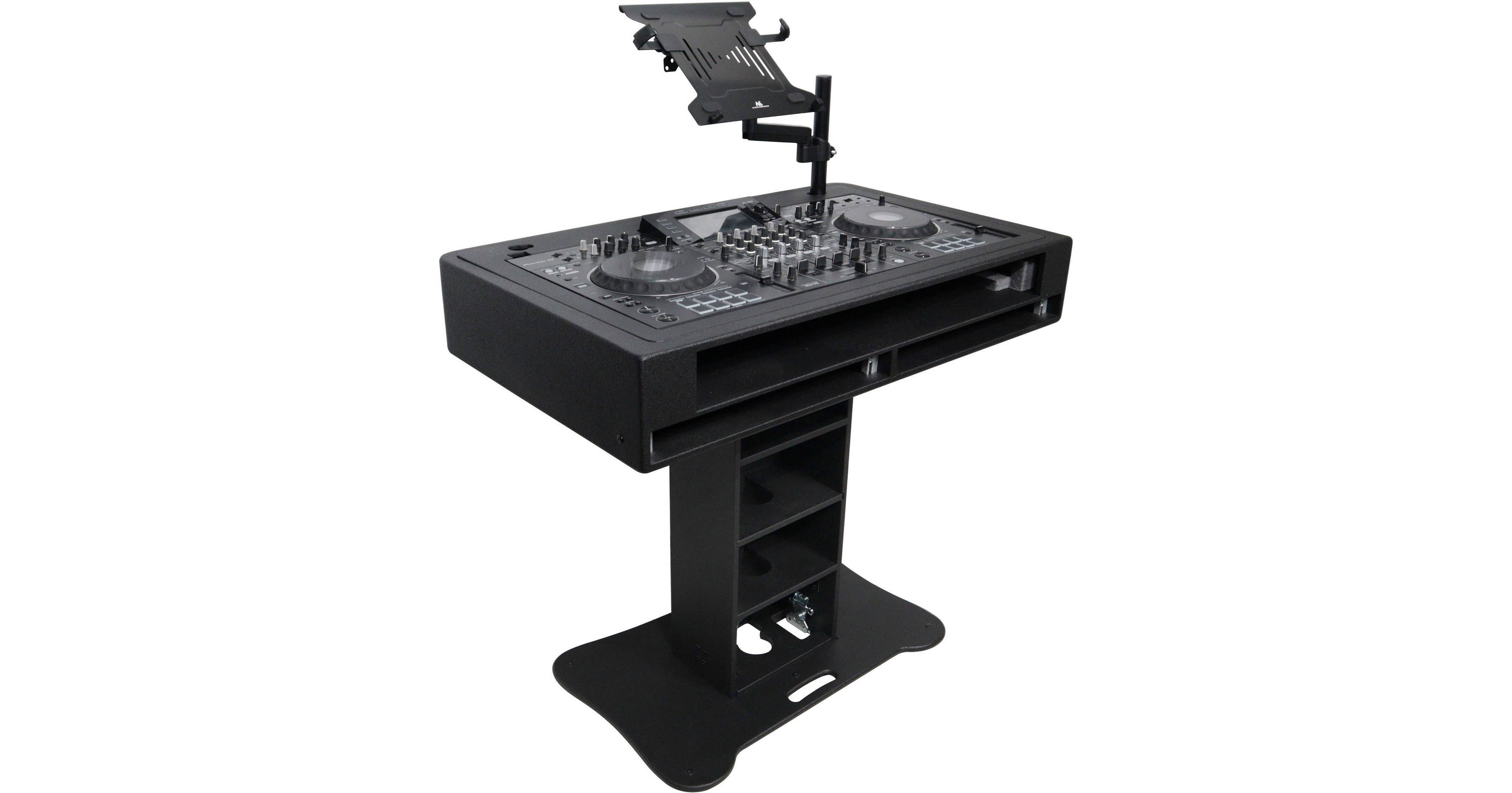 ProX Control Tower Podium for DJ Mixer with 2 XZF-DJCT BL 2U