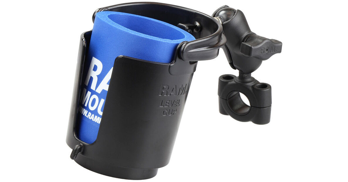 RAM Mounts Short Bar Mount Cup Holder RAM-B-408-75-1-A-132U B&H