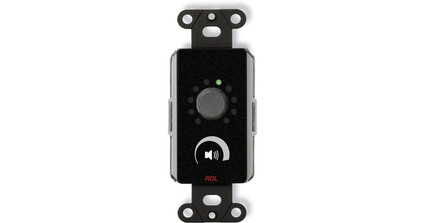 RDL Network Remote Control with LEDs - Dante (Black) DB-NLC1R
