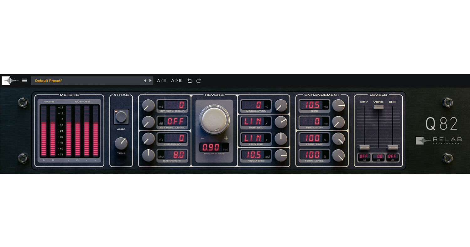 RELAB DEVELOPMENT Q82 Natural Resonance Reverb Plug-In 11-44165