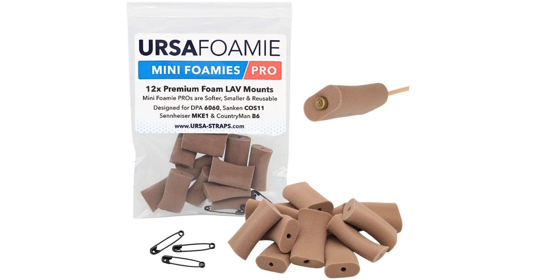 Remote Audio URSA Mini Foamie Pro (Pack of 12, Caramel) URS