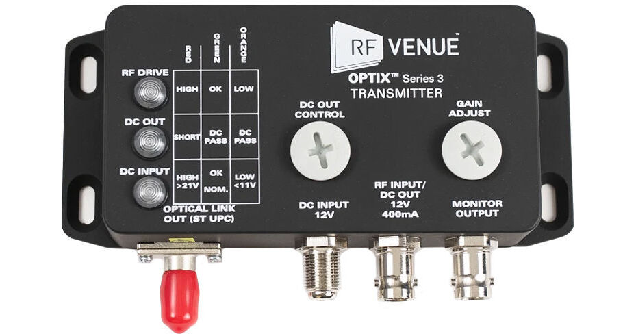 RF Venue OPTIX Series 3 RF-over-Fiber Antenna OPTIX2-S3-US B&H