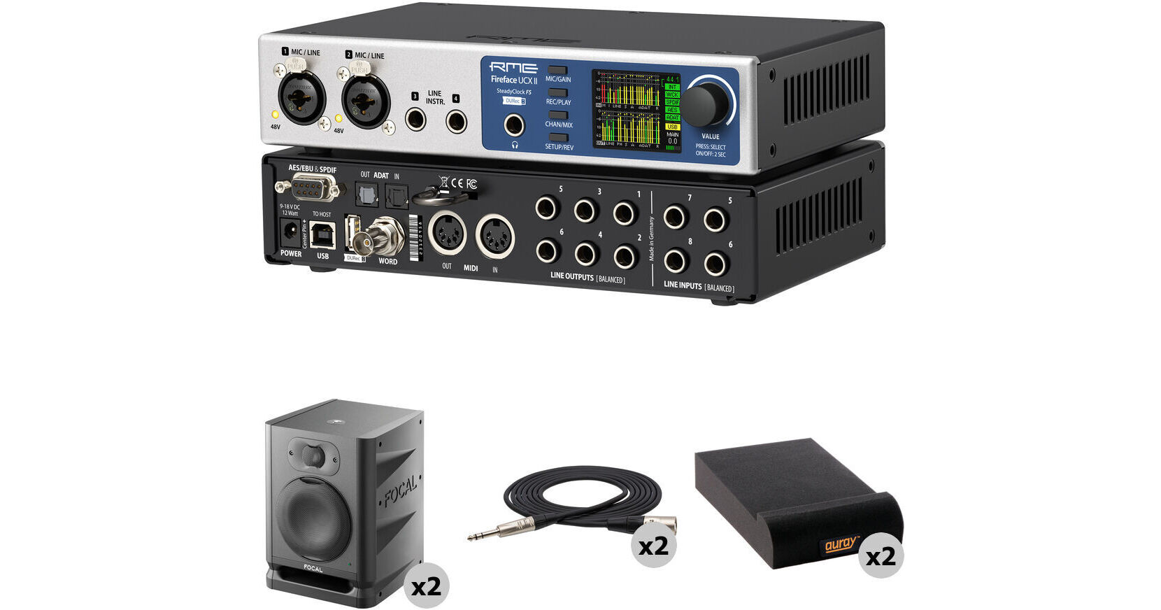 RME Fireface UCX II 40-Channel USB-B Audio/MIDI Interface with