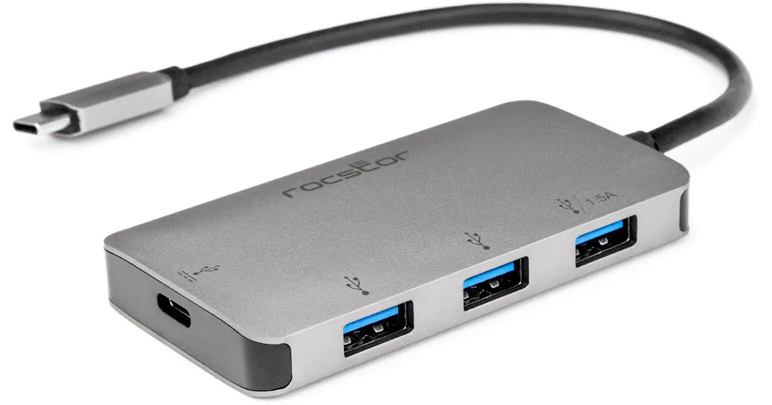 Rocstor Premium 4-Port USB Type-C to USB Type-A Hub Y10A254-A1