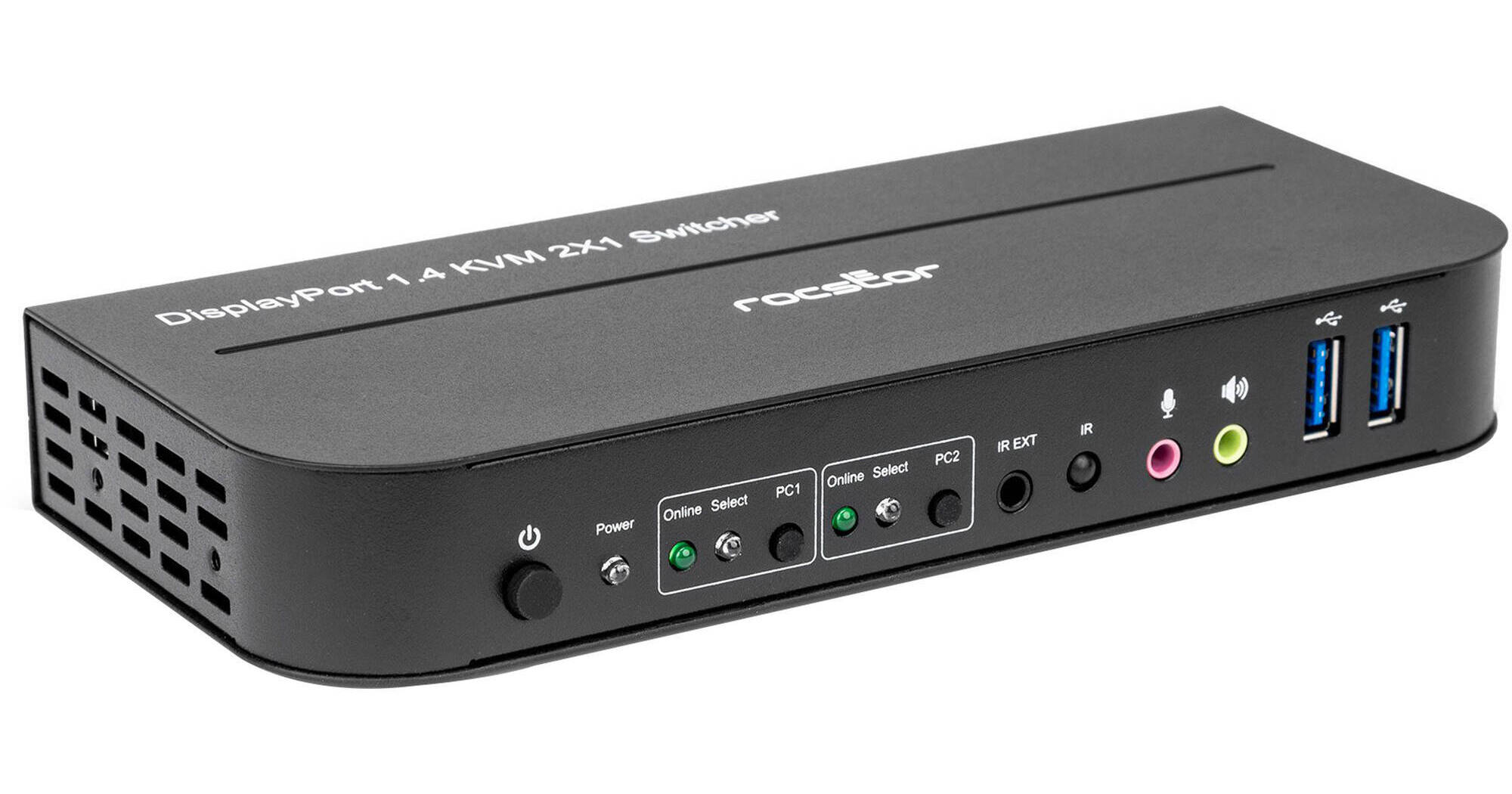 Rocstor SolidKVM SK05 DisplayPort 1.4 and USB 3.0 KVM Y10A326-B1