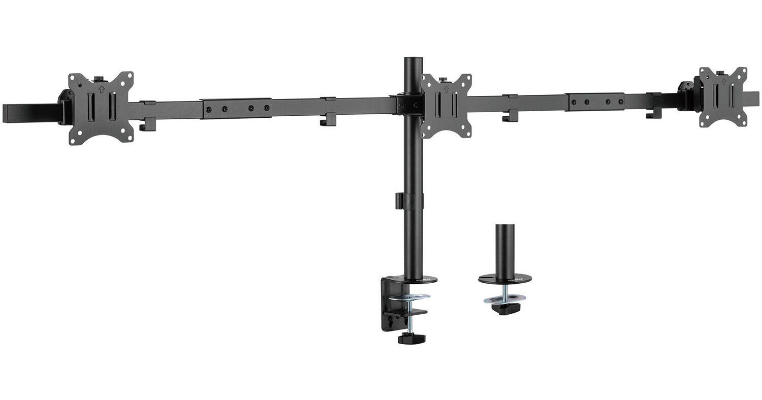 Rocstor ErgoReach EP4 Premium Triple Monitor Pole Mount