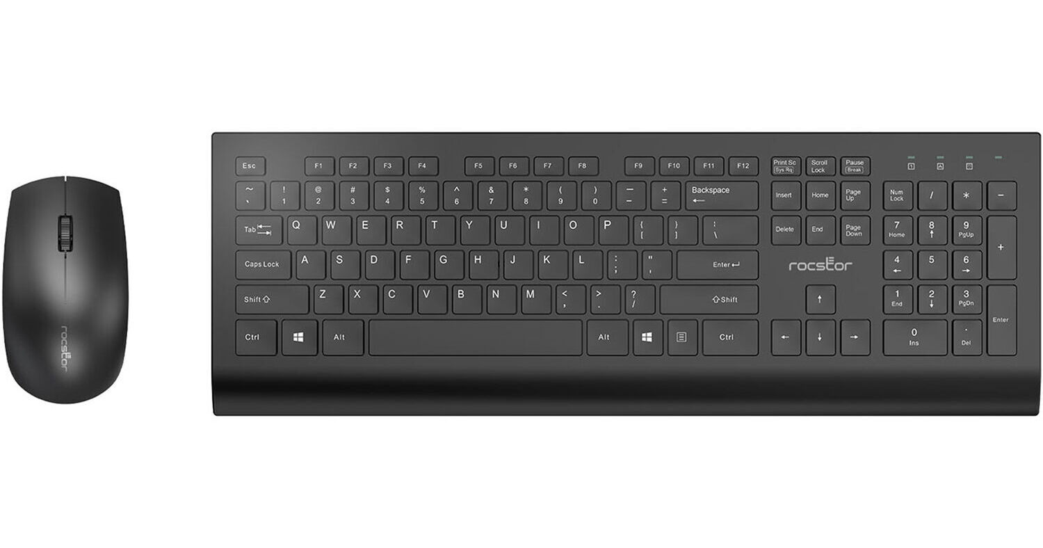 Rocstor CW4 Wireless Keyboard and Mouse Combo Y10P037-B1 B&H