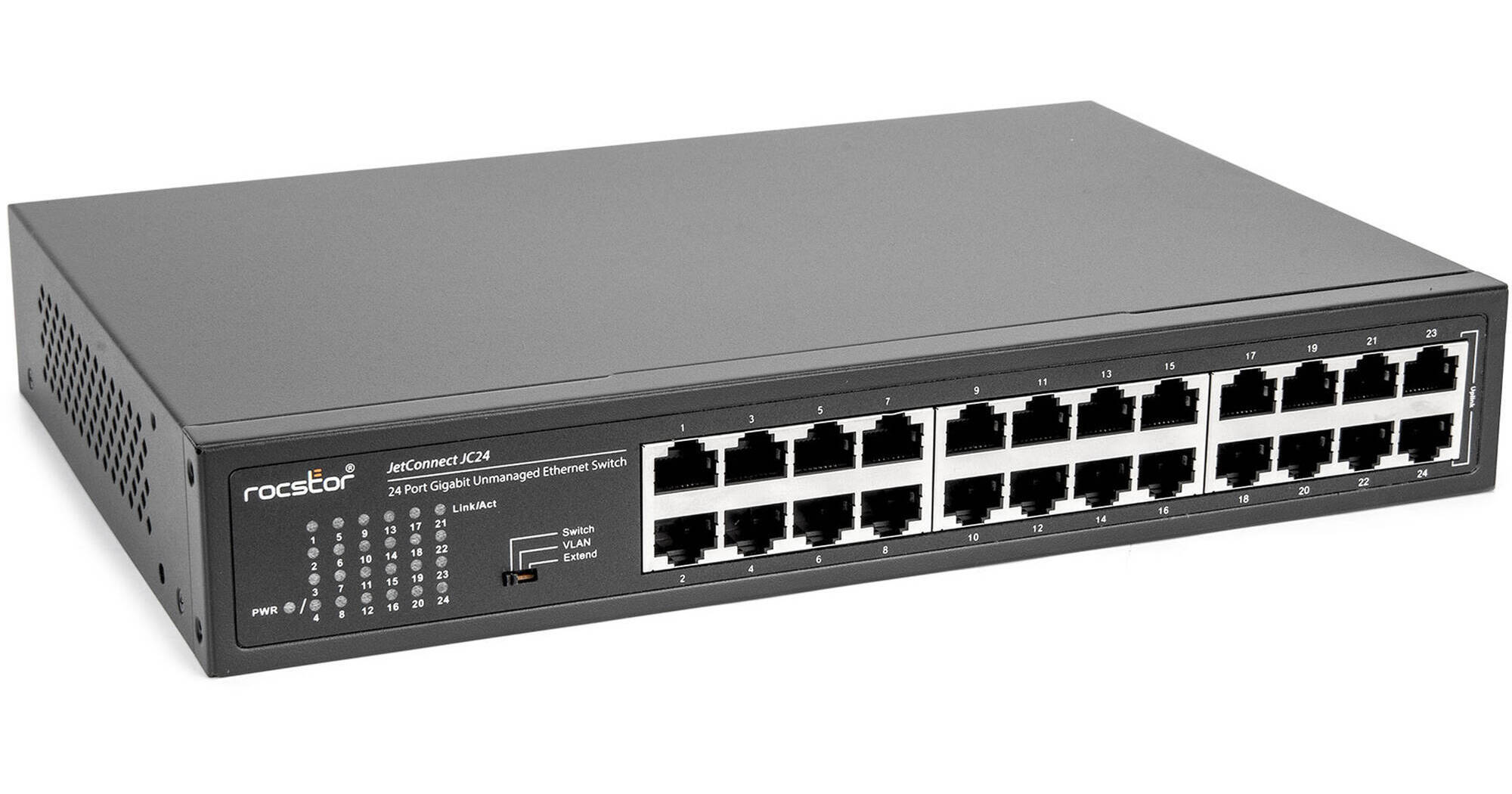 Rocstor JetConnect JC24 24-Port Gigabit Unmanaged Y10S004-B1 B&H