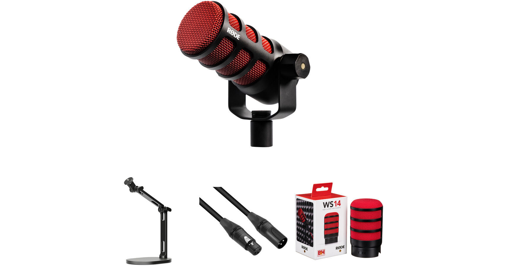 RODE PodMic 1-Person Podcasting Microphone Kit with Desktop Arm