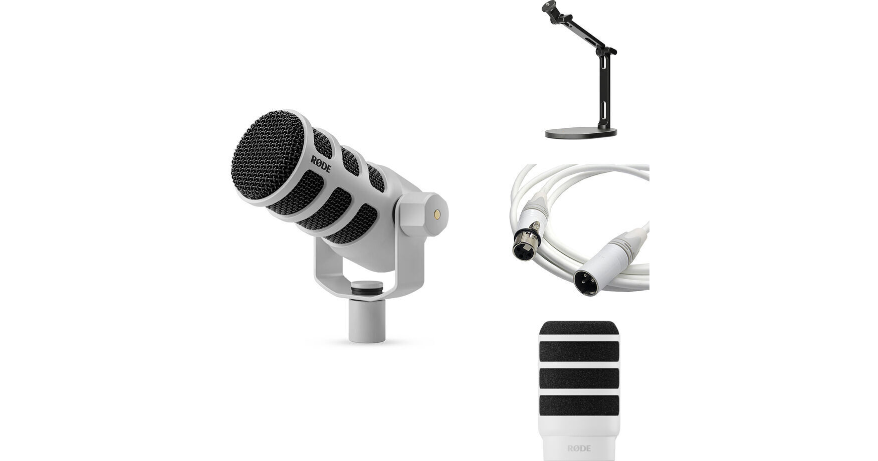 RODE PodMic Dynamic Podcasting Microphone Kit with Desktop