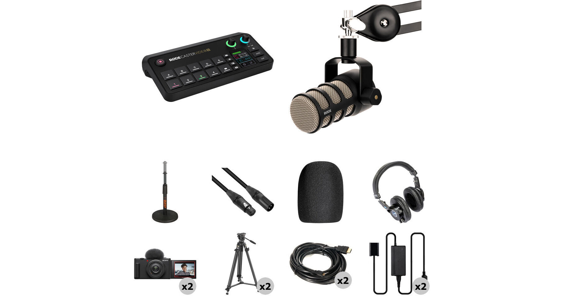 RODE RODECaster Video S All-in-One Production Console 2-Camera