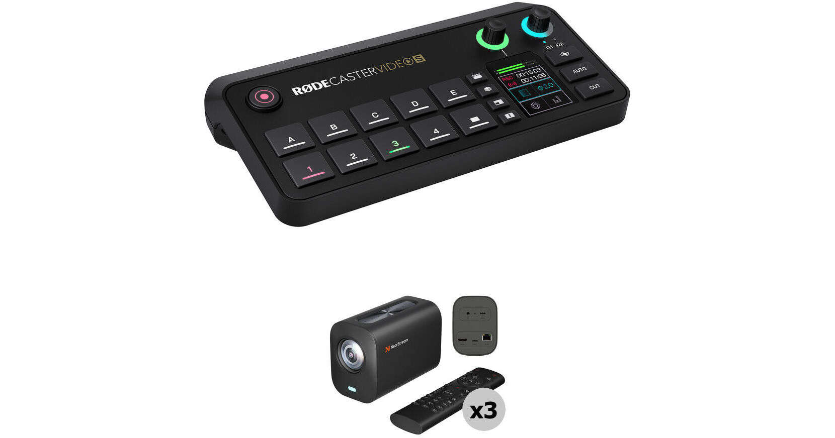 RODE RODECaster Video S All-in-One Audio/Video Console & VM20 4K