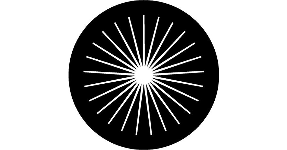 Rosco Radial 2 B/W Rotating Glass Gobo (Custom Size)