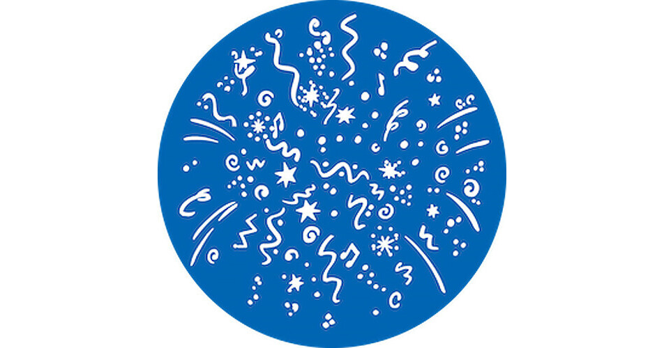 Rosco Celebration Glass Gobo (Blue, 30mm and Under) 260829470030
