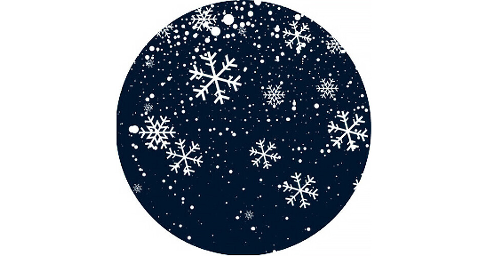 Rosco Snowflakes at Midnight Gobo (Custom Size, Blue)