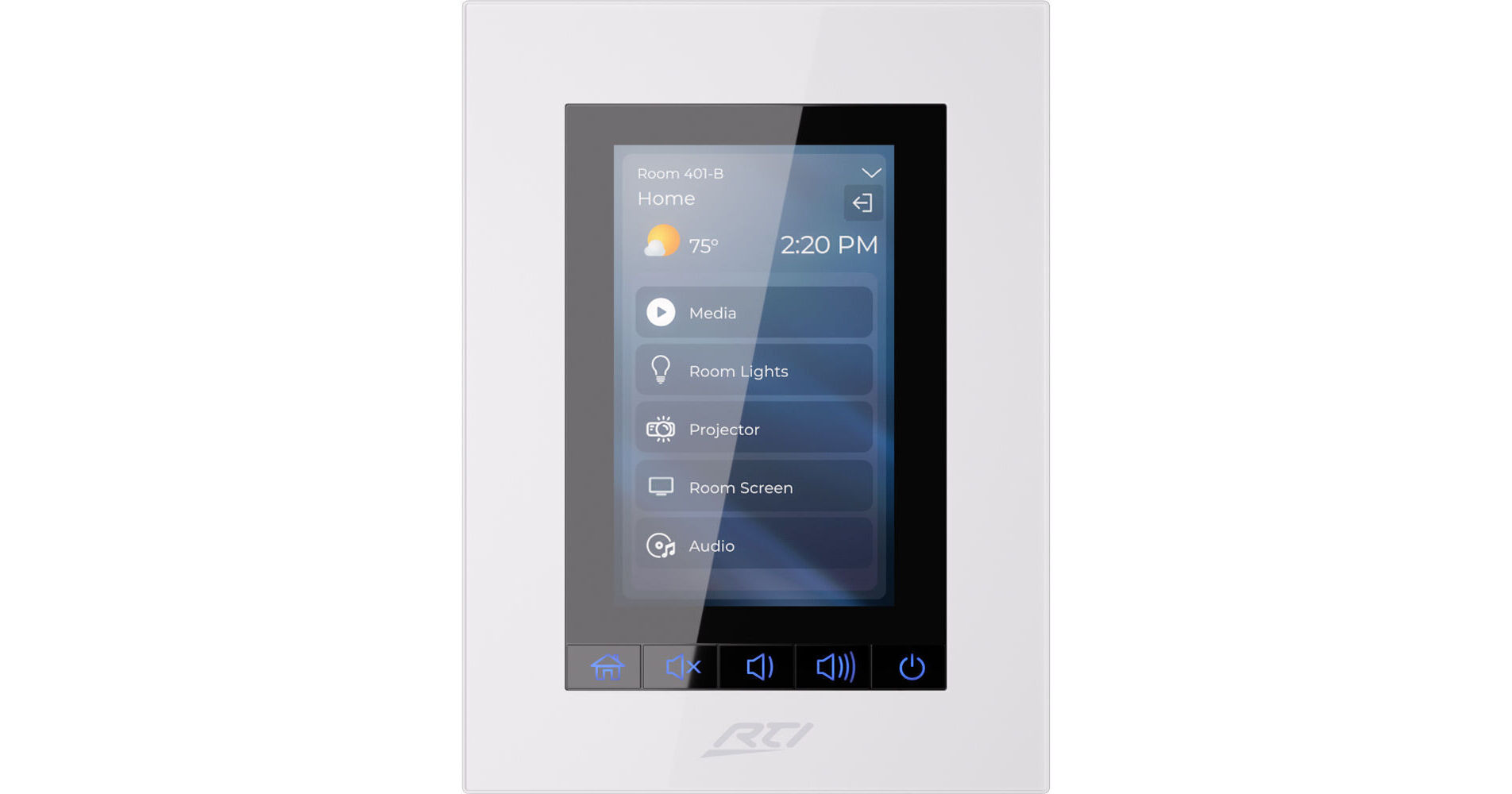 RTI 4" In-Wall Touch Panel Keypad with Control Processor RTI-KX4