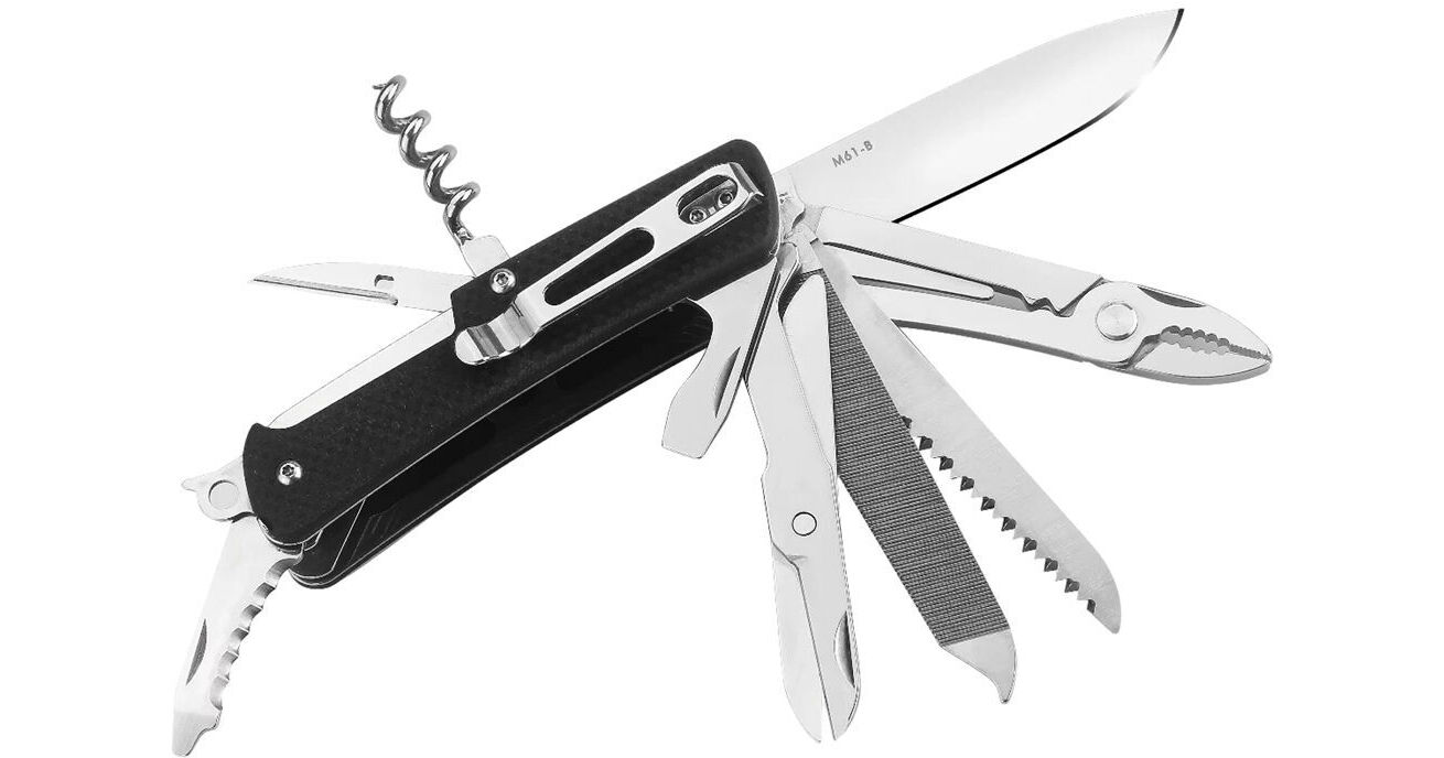 Ruike M61 Folding Knife & Multi-Tool (Black) RK-M61B B&H Photo