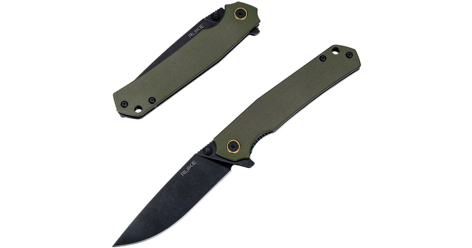 Ruike P801 Folding Knife (Black/Green) RK-P801-G B&H Photo Video