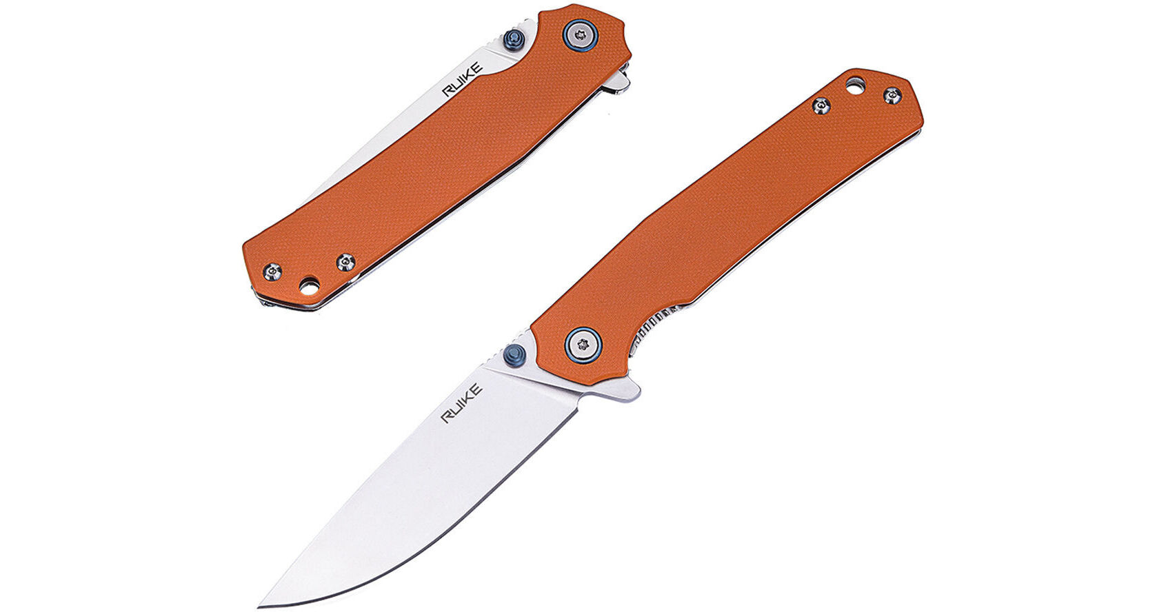 Ruike P801 Folding Knife (Silver/Orange) RK-P801-J B&H Photo