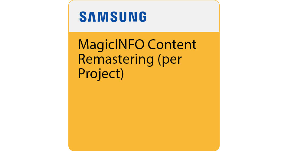 Samsung MagicINFO Content Remastering (per Project) PR-SCRF B&H