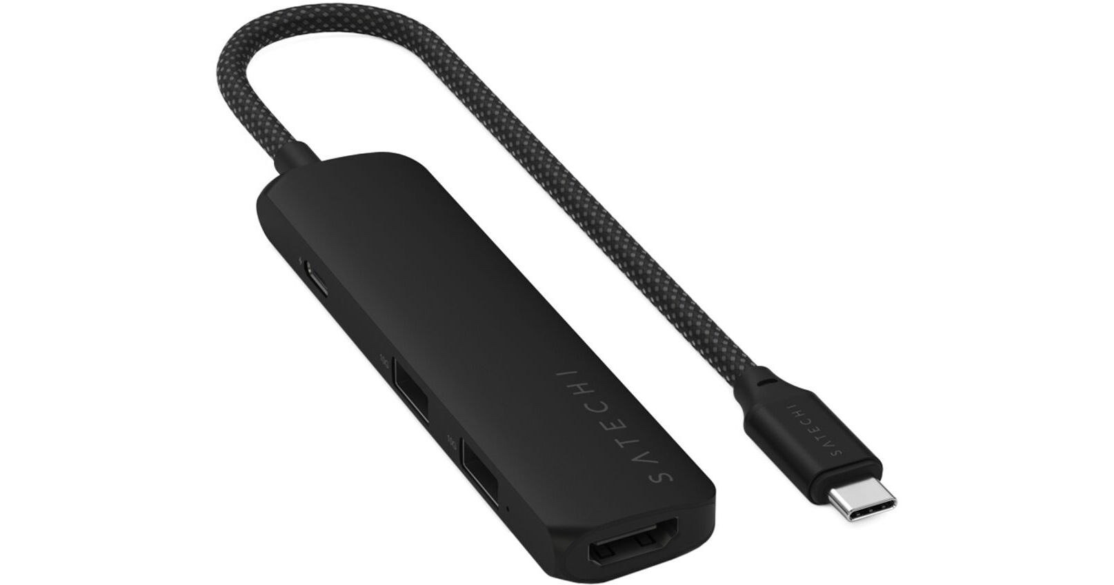 Satechi Slim USB-C 4-in-1 4K Multi-Port Adapter (Black) ST-P4SK