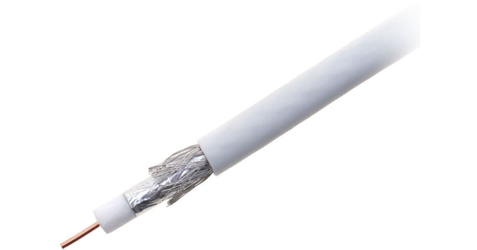 SatMaximum Dual-Shielded RG6 Coaxial Cable (1000', White) 750103