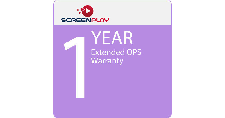 ScreenPlay 1-Year Extended OPS Warranty SPEOW1 B&H Photo Video