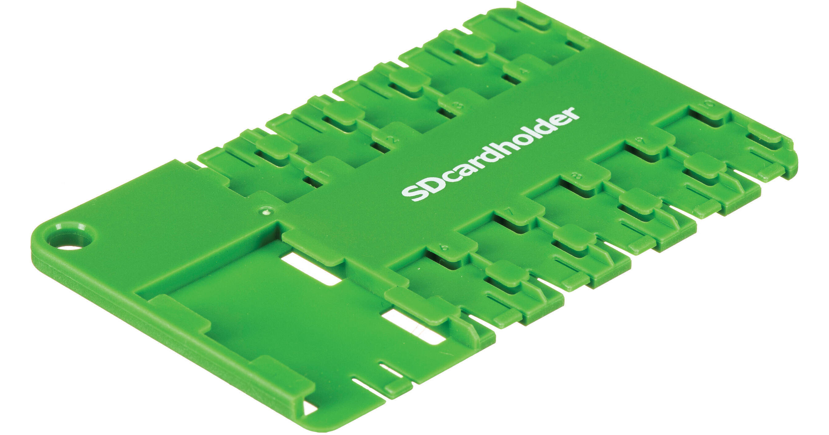 SD Card Holder microSD 10 Slot Cardholder (Green) 040110G B&H