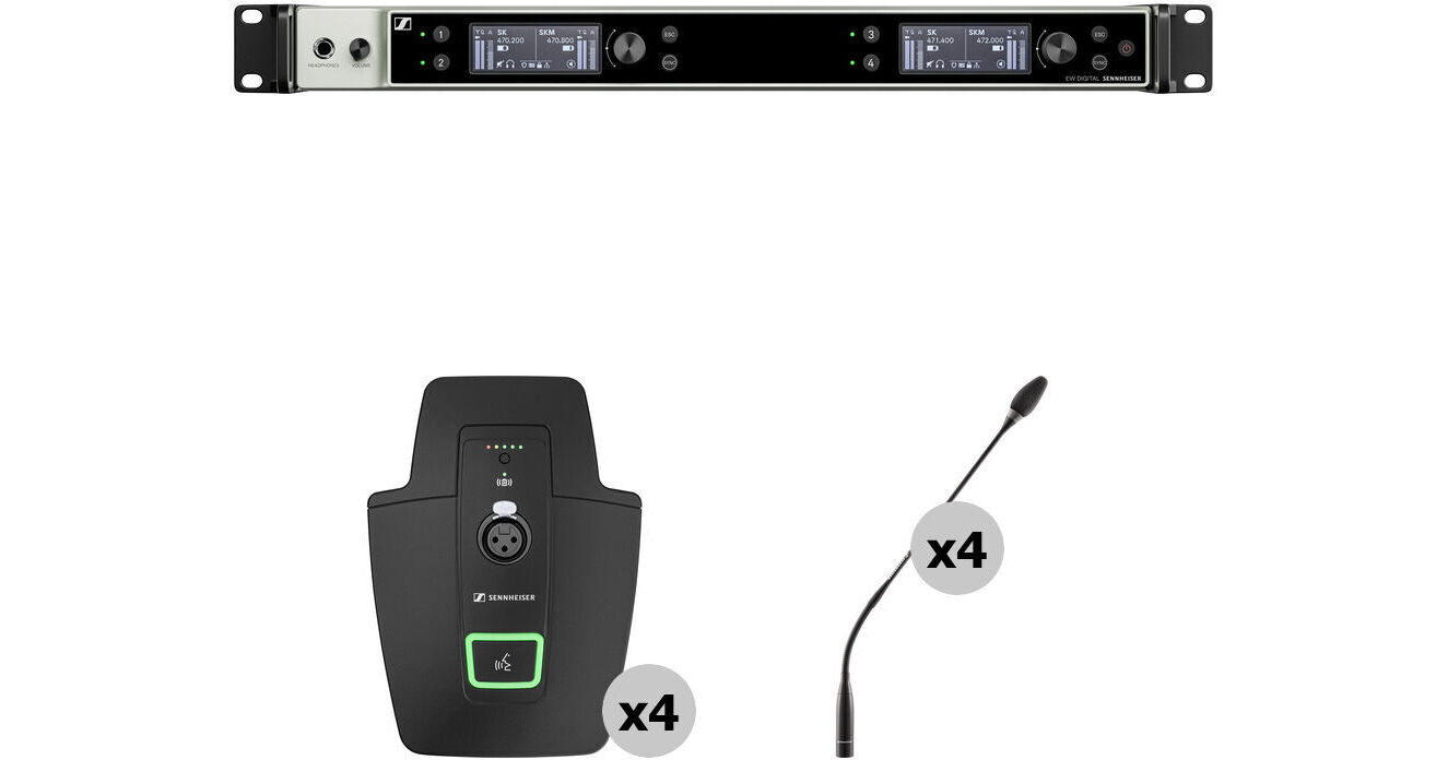 Sennheiser EW-DX EM 4 DANTE 4-Channel Digital Rackmount Receiver