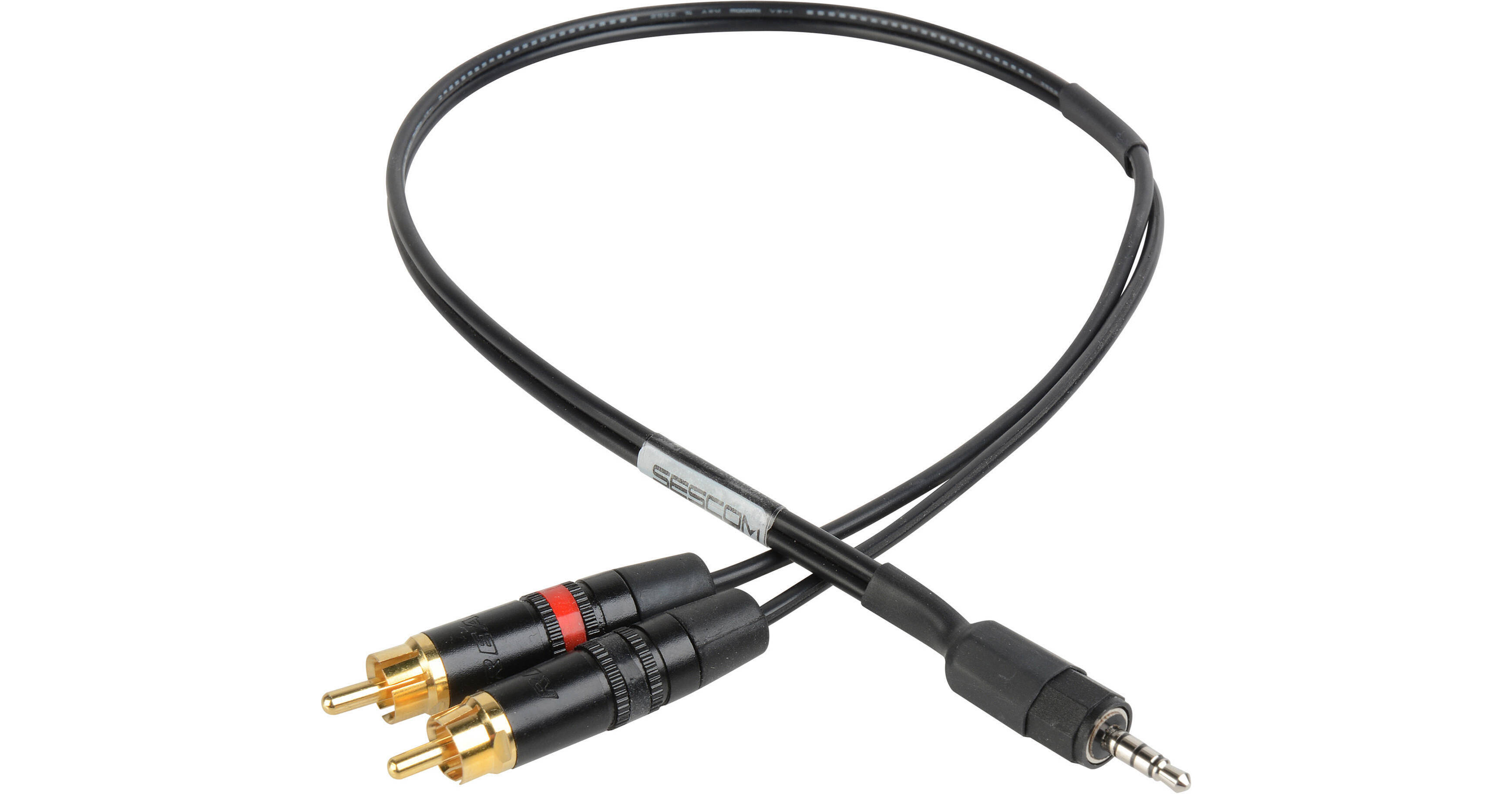 Sescom Stereo RCA to 3.5mm TRRS Plug Line to Mic