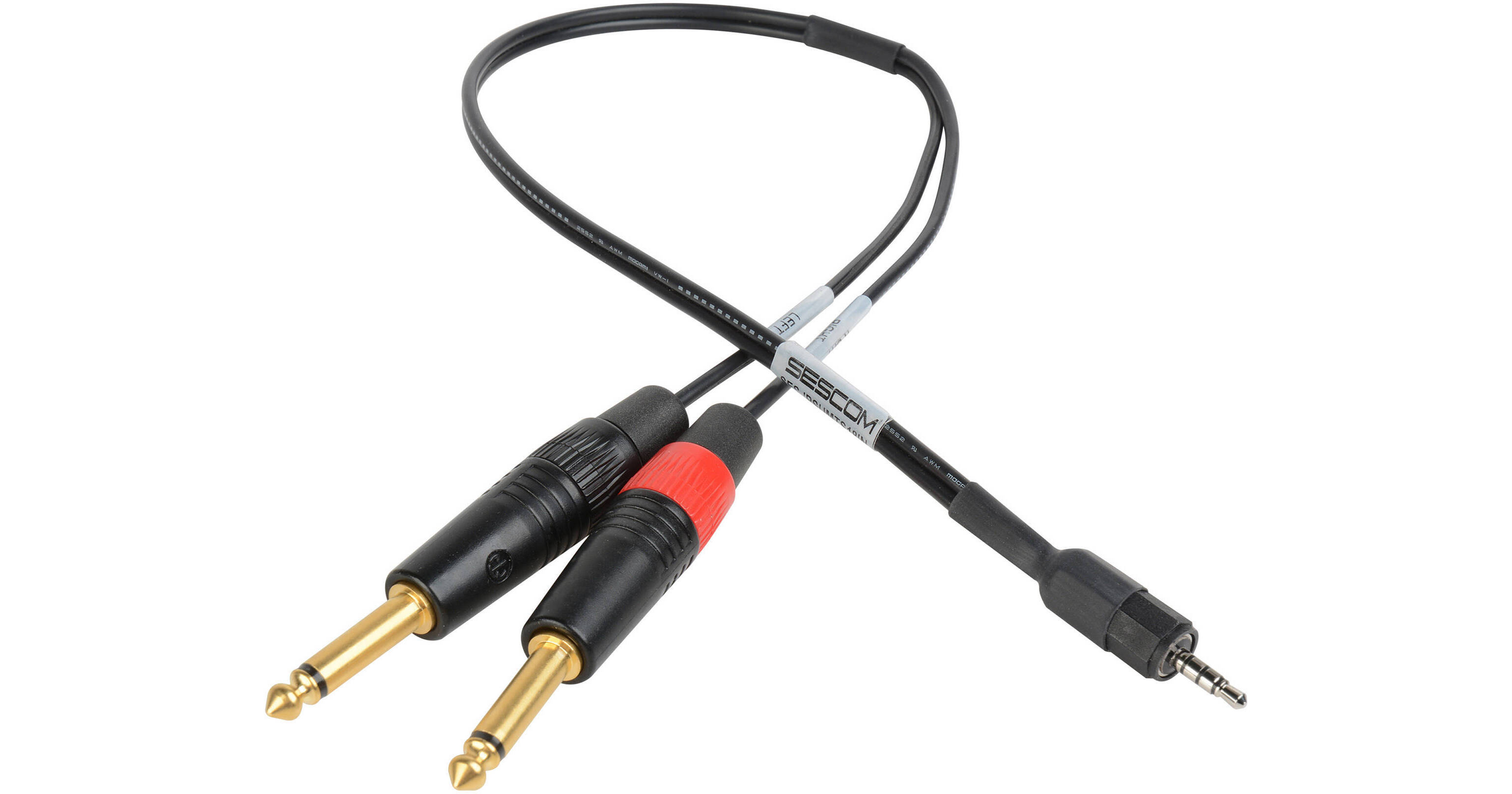 Sescom Dual 1/4" Phone Plug to 3.5mm TRRS Plug SES-IPSUMTS12IN