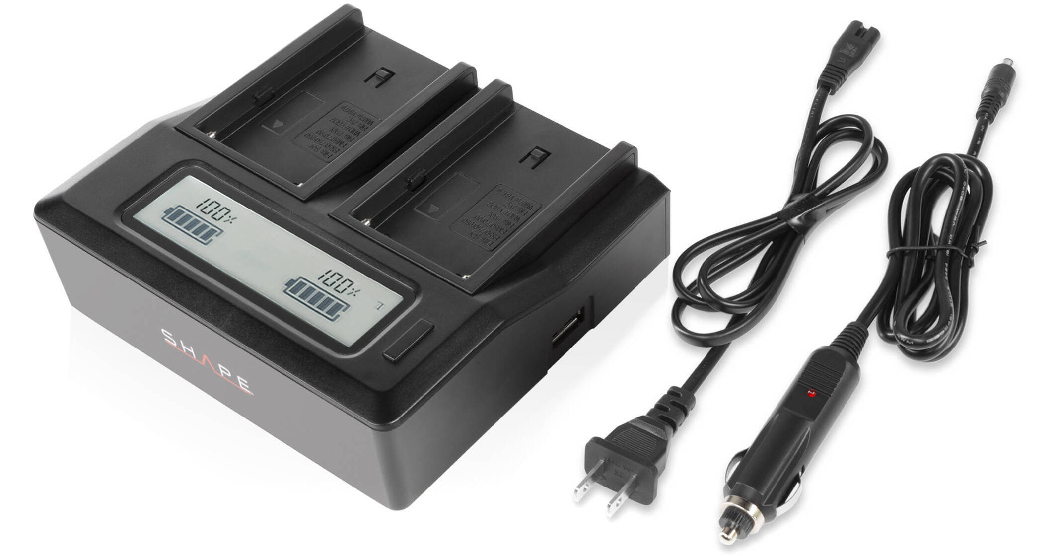 SHAPE NP-F Dual-Bay Charger with LCD NPFCH B&H Photo Video