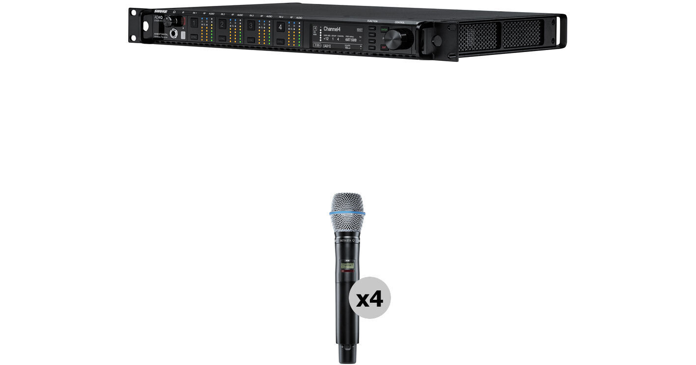 Shure AD4Q-US Axient Digital Quad-Channel SHAD24Q/B87A-G57 B&H