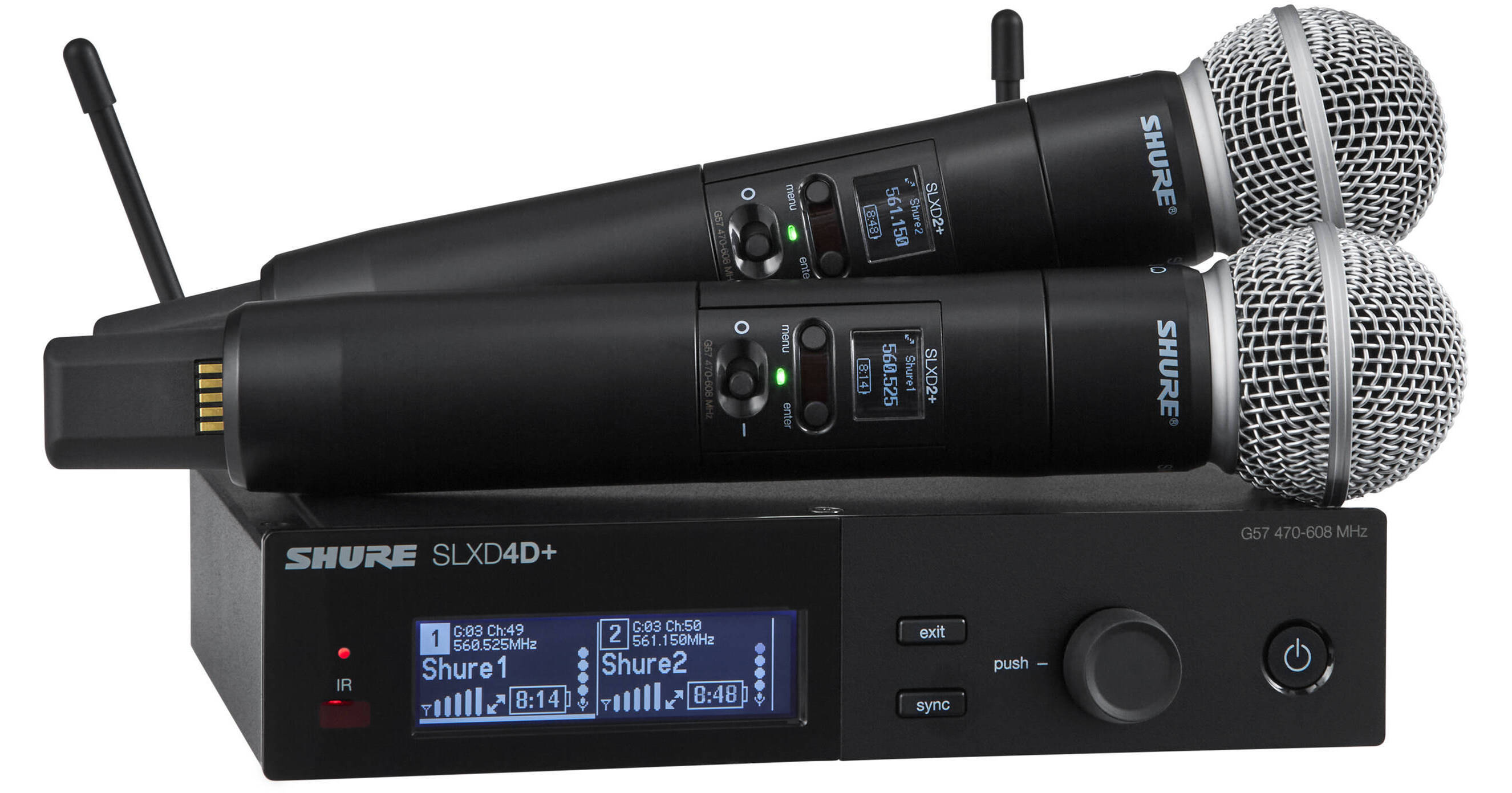 Shure SLXD24D+/58 Dual-Channel Digital Wireless SLXD24D+/58-G57