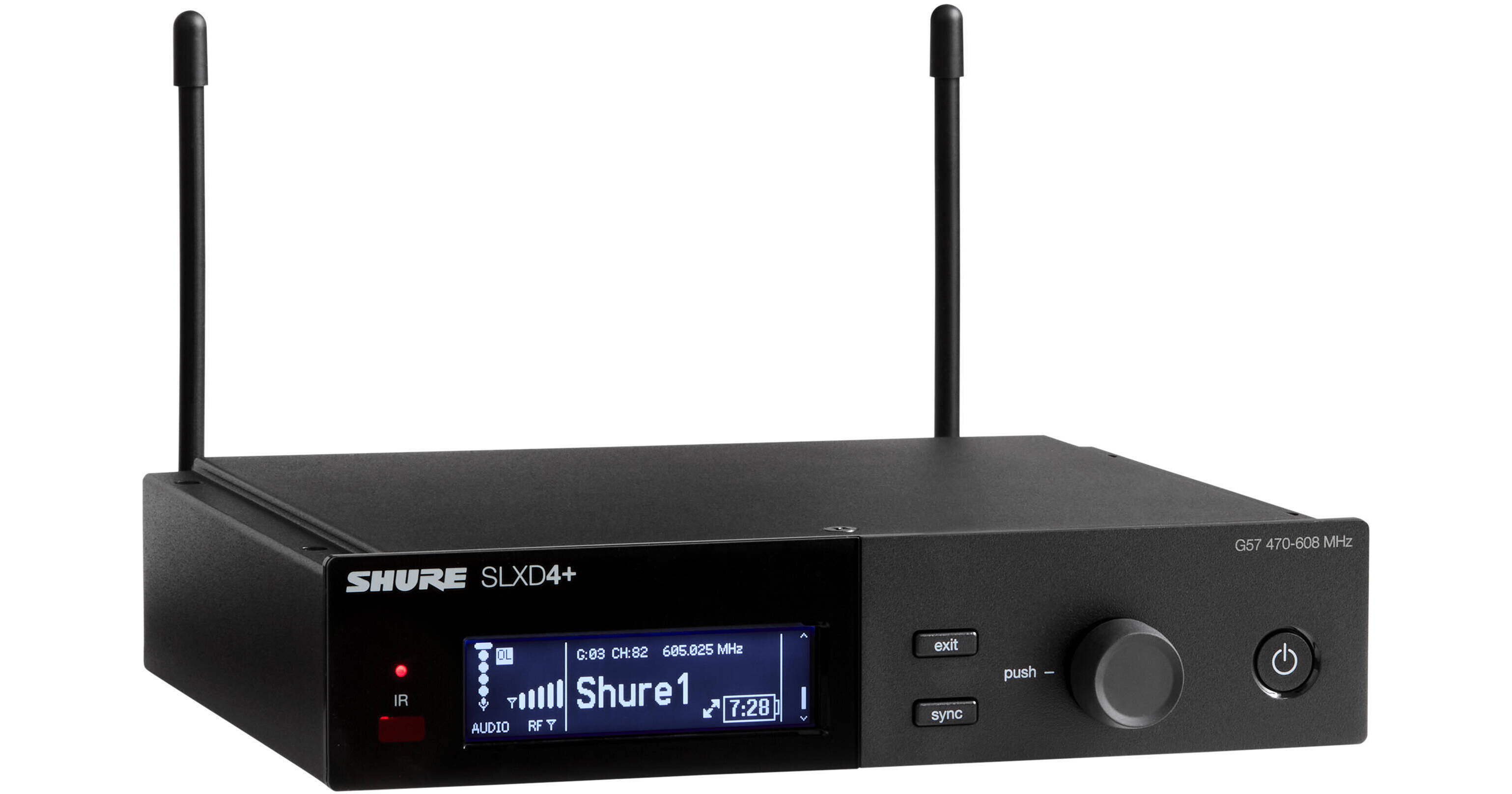 Shure SLXD4+ Digital Wireless Rackmount Receiver SLXD4+TA=-G57