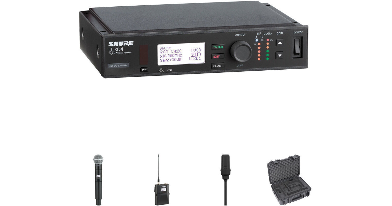 Shure ULX-D Digital Wireless Combo Microphone Kit with SM58