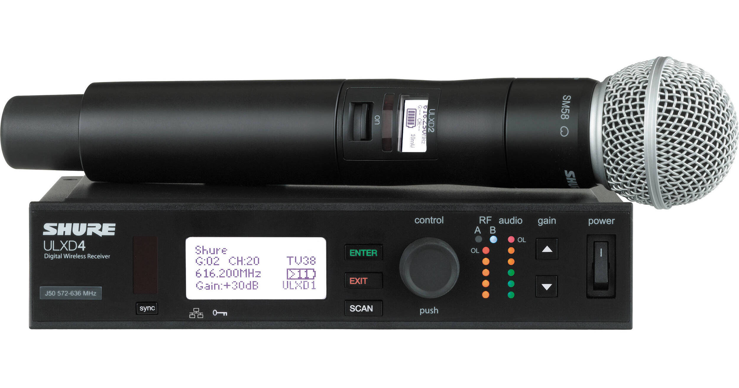 Shure ULX-D Digital Wireless Handheld Microphone ULXD24/SM58-H50