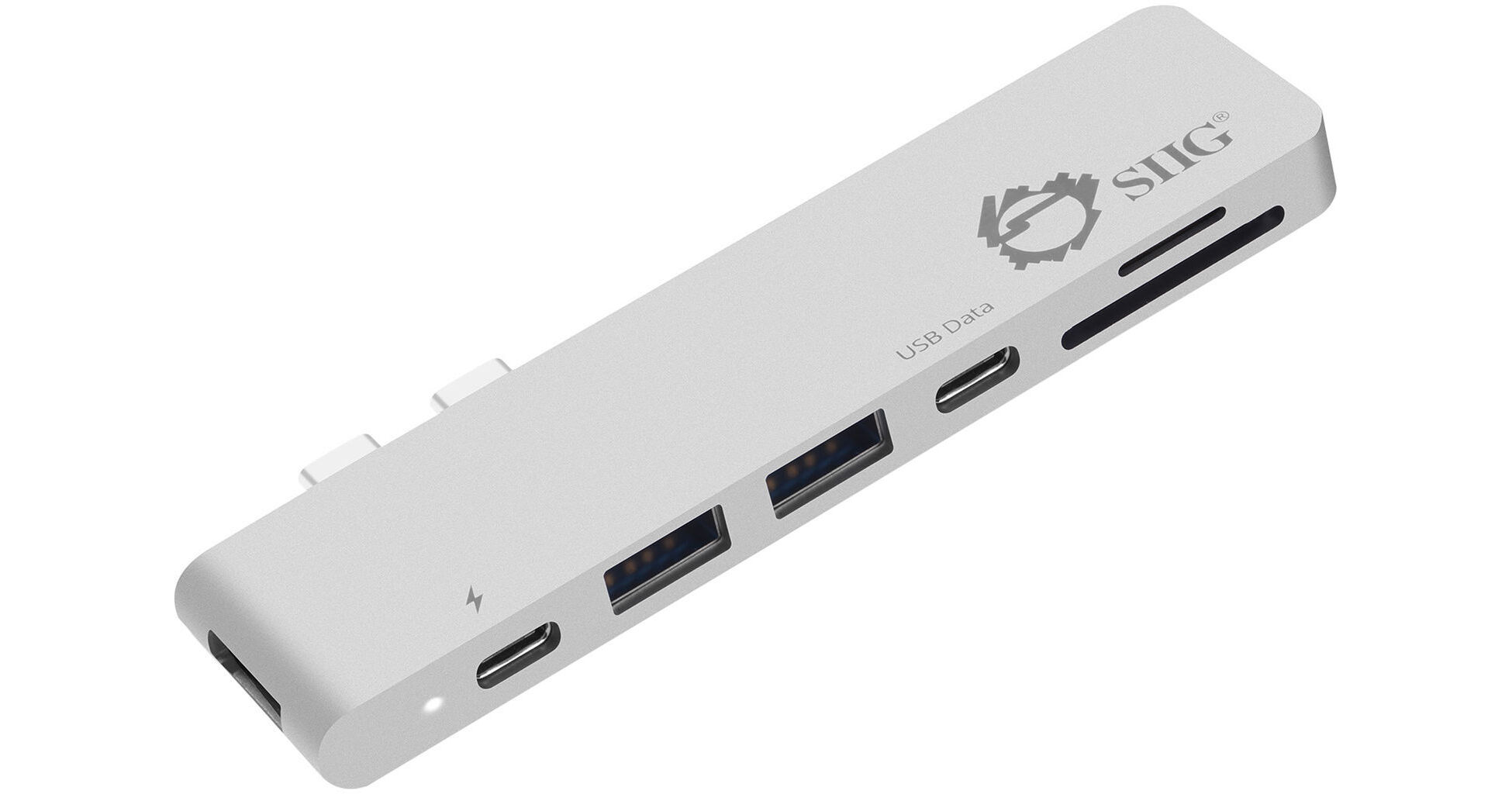 SIIG Dual USB Type-C Hub with HDMI, Card Reader, and