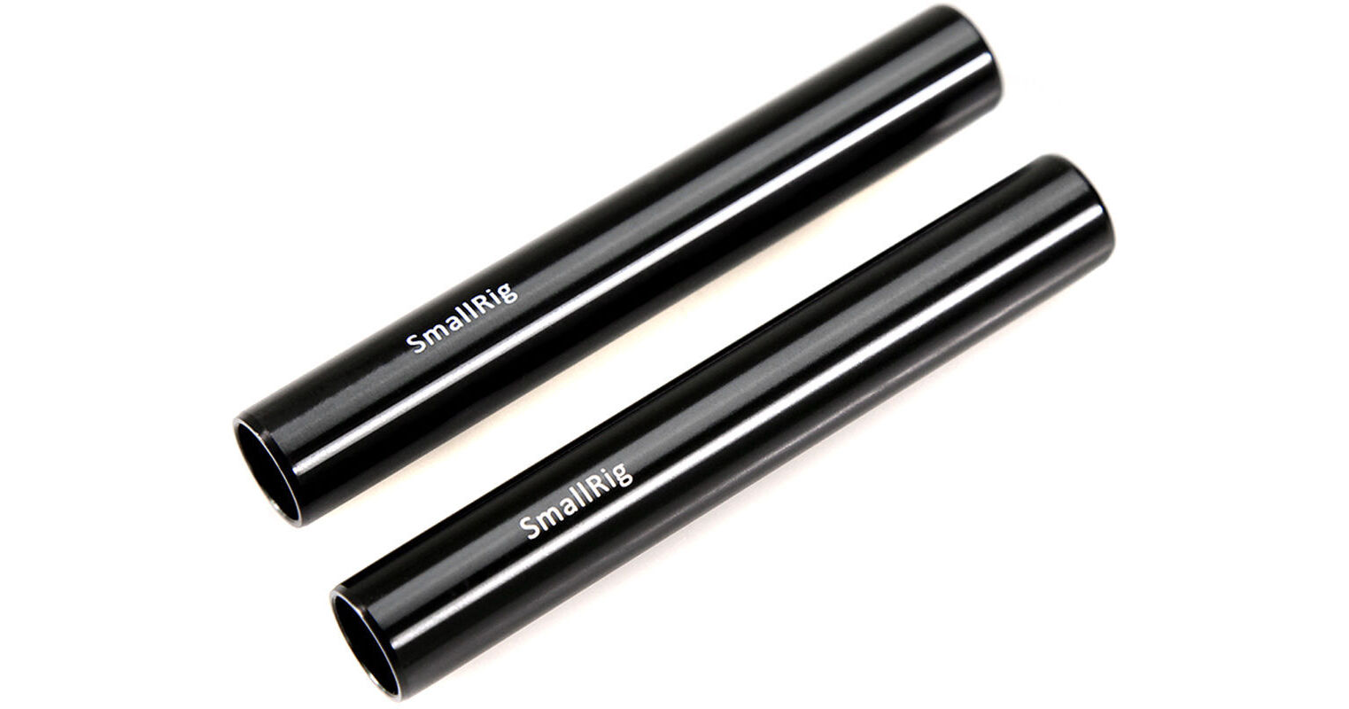 SmallRig 15mm Aluminum Rod (Pair, Black, 4") 1049 B&H Photo Video