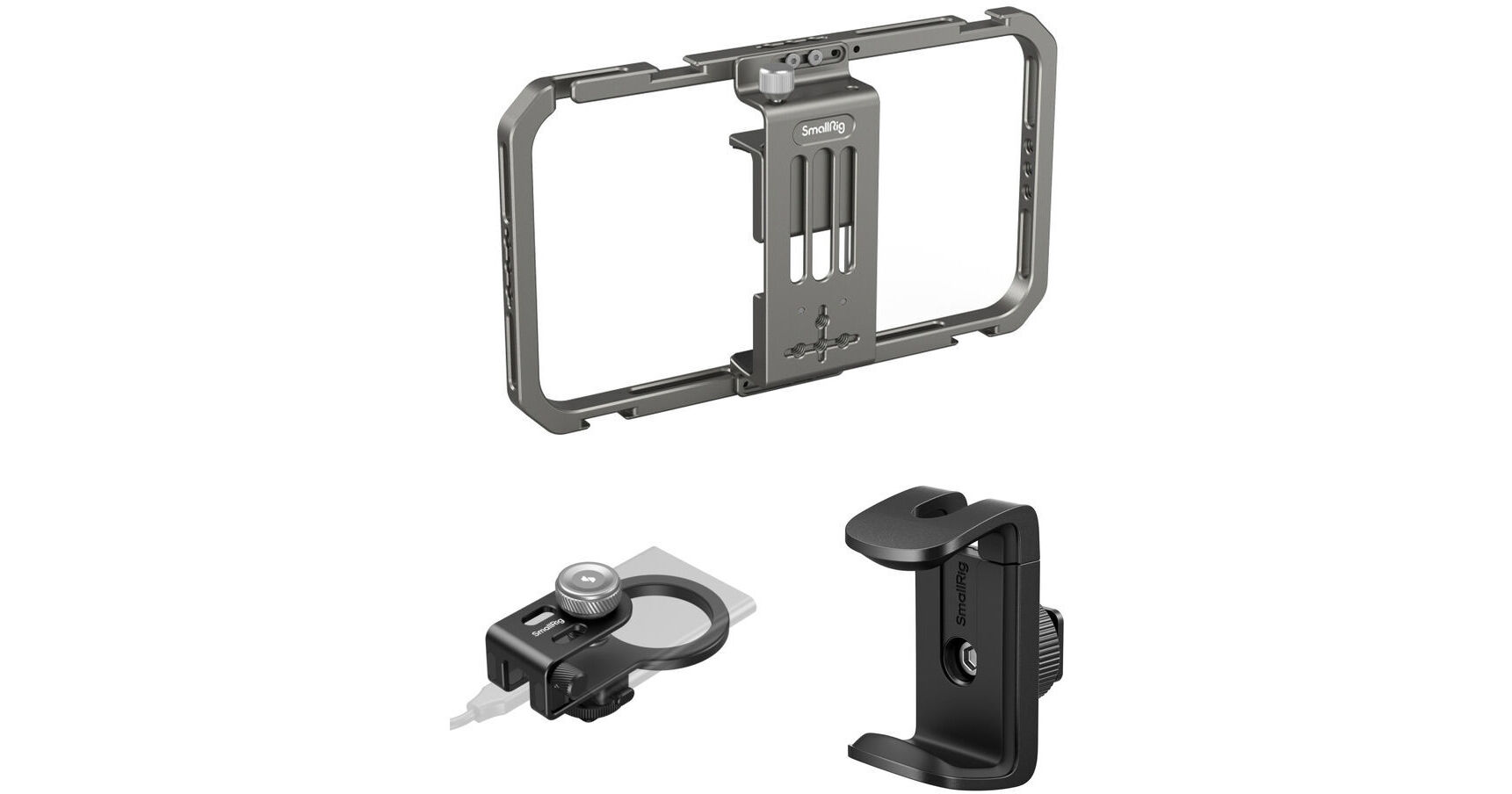 SmallRig Universal Mobile Phone Cage with SSD Holder and Power