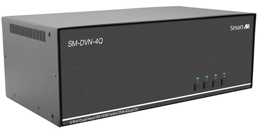 Smart-AVI SM-DVN-4Q 4-Port, Quad-Head DVI KVM Switch SM-DVN-4Q-S
