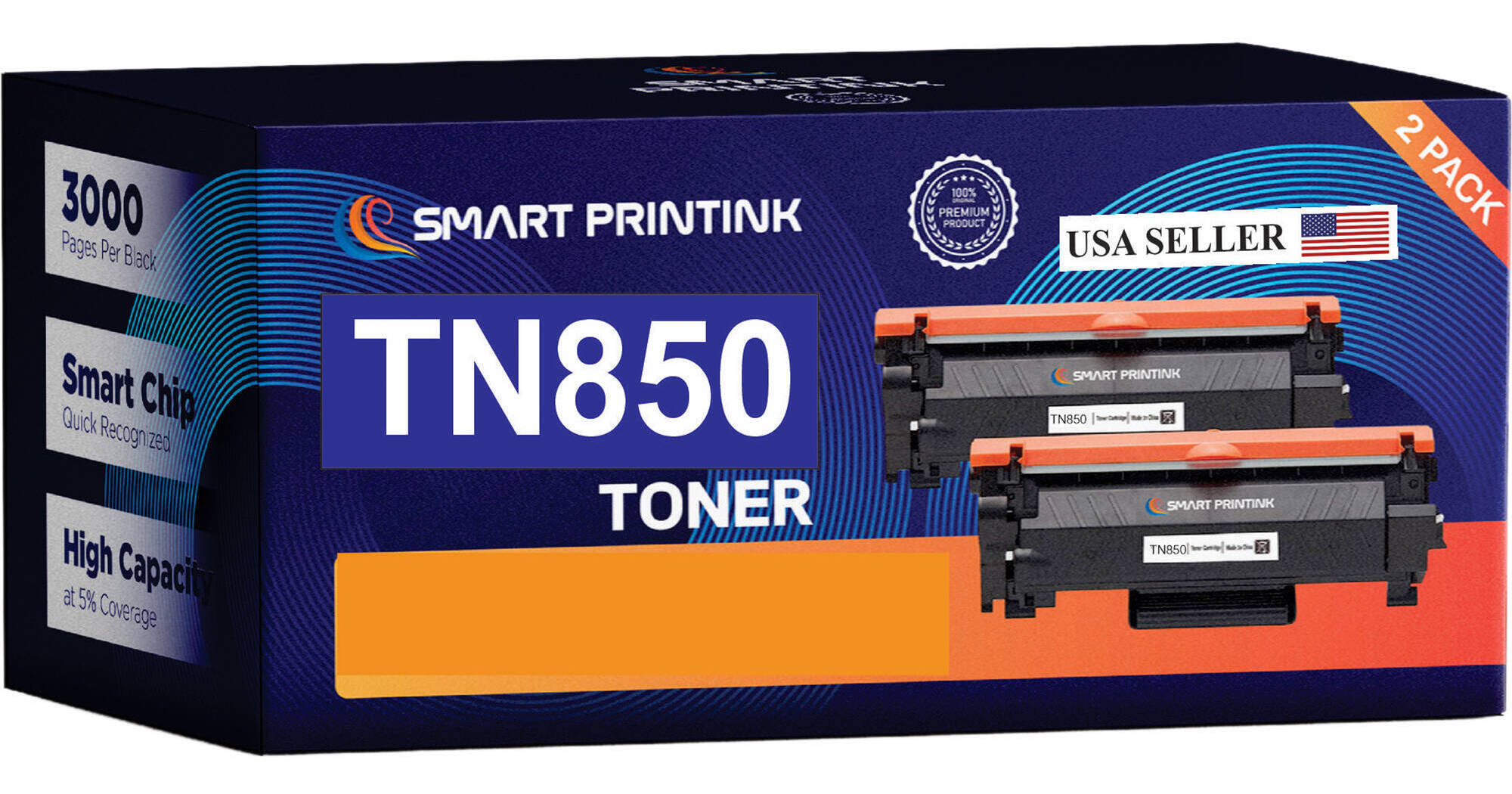 Smart Printink TN850 High-Yield Black Toner Cartridge SPTN8502PK